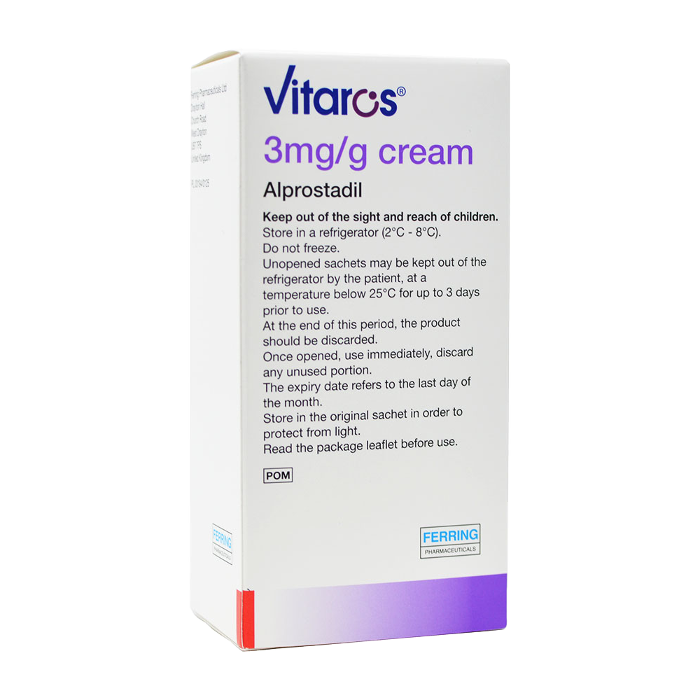 Buy Vitaros Cream Online | Erectile Dysfunction | UK Pharmacy