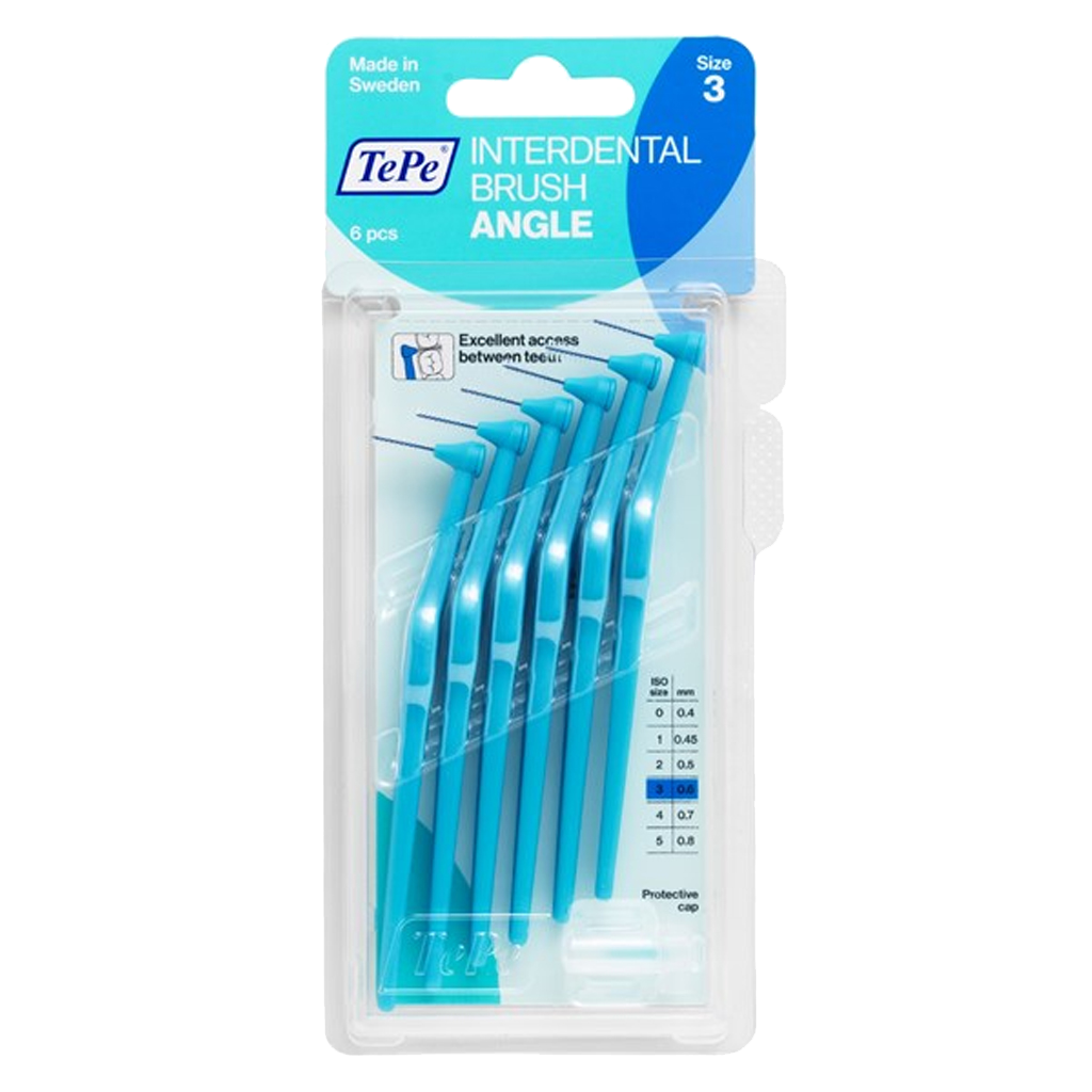 Buy Tepe Angled Blue Brush 6 Pack | UK Pharmacy