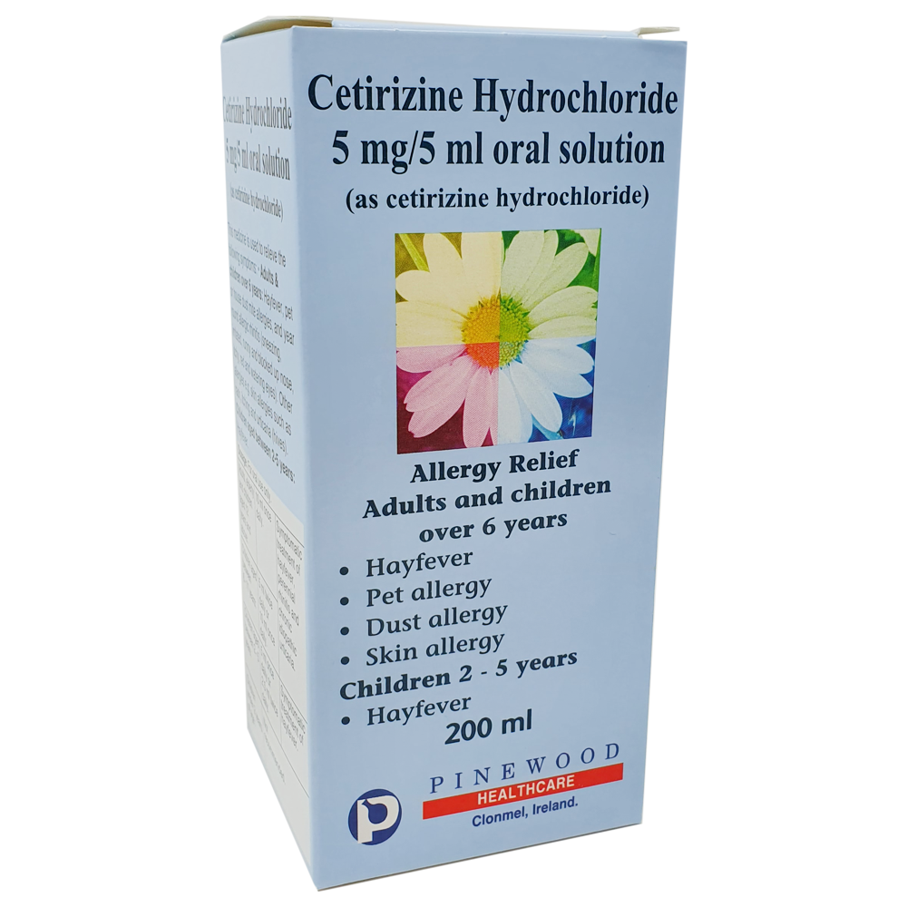 Buy Cetirizine Oral Solution 5mg/5ml 200ml | UK Pharmacy