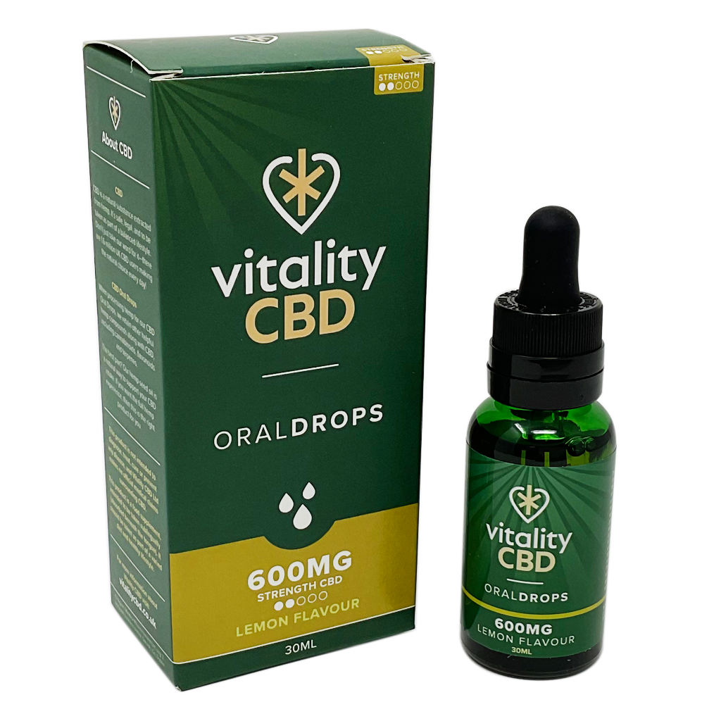 Vitality CBD 600mg Oral Drops Lemon Flavour 30ml | CBD Drops | UK ...