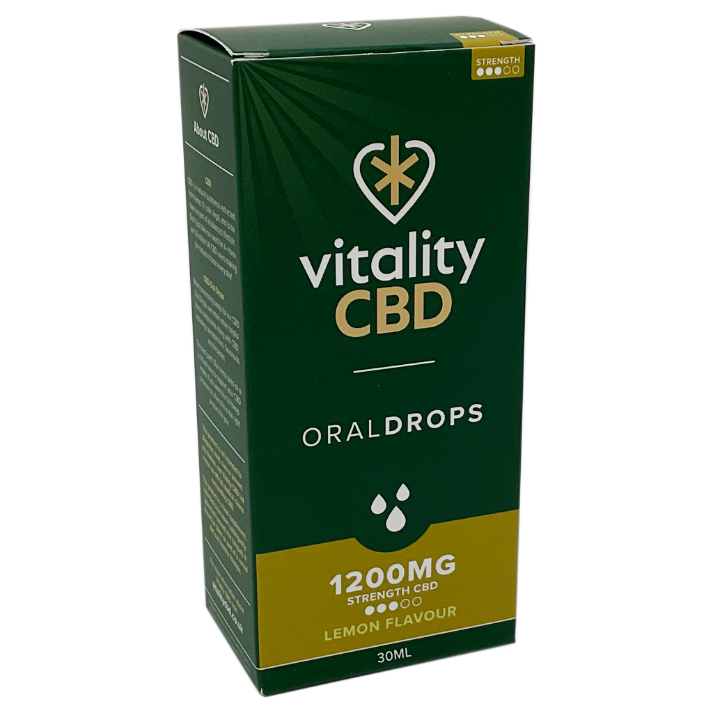 Vitality CBD 1200mg Oral Drops Lemon Flavour 30ml | CBD Drops | UK ...