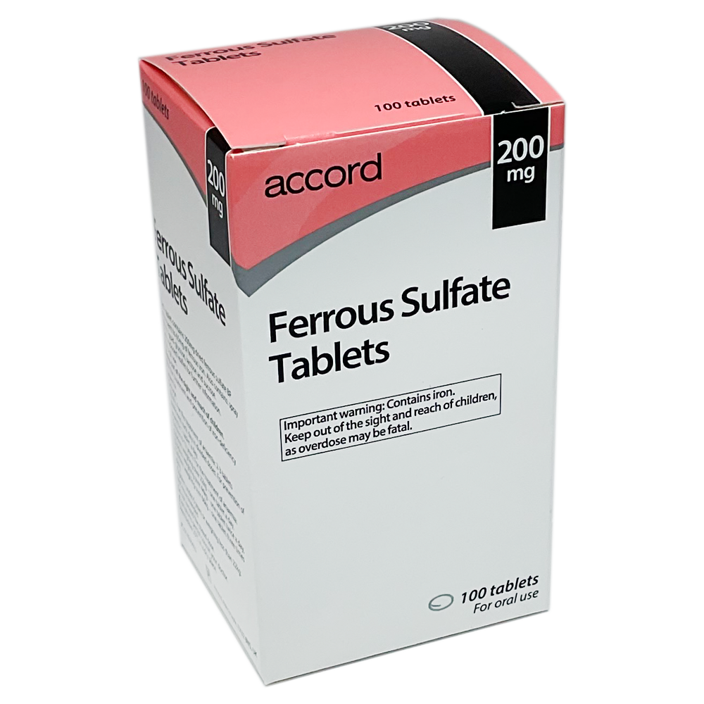 Buy Ferrous Sulfate 200mg Tablets x100 | Supplements | UK Online Pharmacy