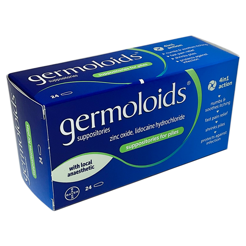 Buy Germoloids Suppositories x24 | Hemorrhoid Relief
