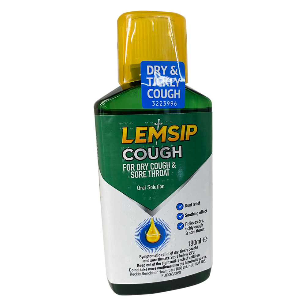 Buy Lemsip Cough For Dry Cough And Sore Throat 180Ml | Cold & Flu Online UK